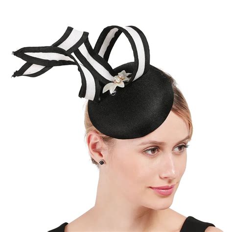 화려한 여성용 블랙 페도라 모자 여성용 파티 디너 모자 액세서리 머리띠 포함 여성 행사 새로운 패션여성 헤어 액세서리 Aliexpress