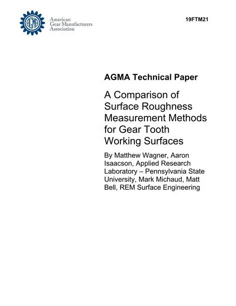 surface roughness measurement chart at merrill lavallee blog
