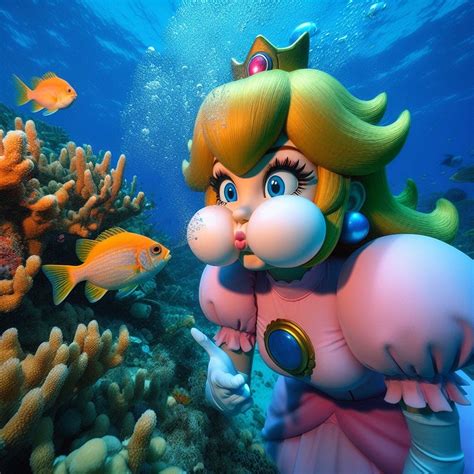Princess Peach Underwater By Chrisgraduate27 On Deviantart