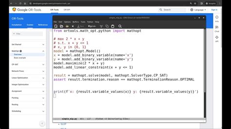Using Mathopt In Or Tools From Python To Solve A Mip Mixed Integer