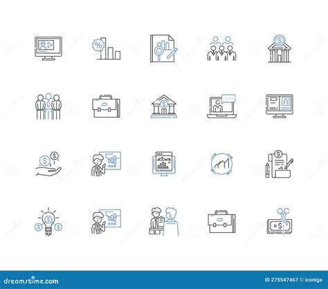 Scrutiny And Examination Line Icons Collection Scrutiny Examination Analysis Inspection