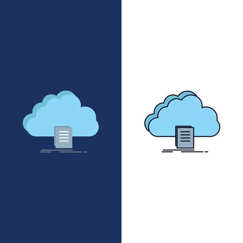 Cloud Access Document File Download Flat Color Icon Vector 13495689