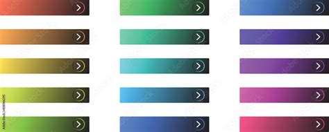 Web Button With Action Of Arrow Pointer Click Here Ui Button Concept Flat Web Buttons Set