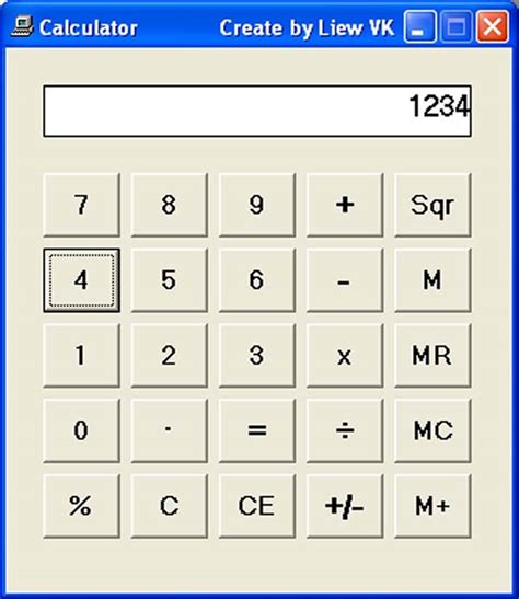 Advanced Calculator Created Using Visual Basic