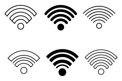 Simple Wireless Wi Fi Icons 55421443 Vector Art At Vecteezy
