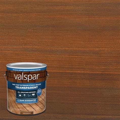 Valspar Pre Tinted Canyon Brown Exterior Stain And Sealer Valspar Stain