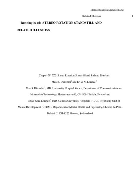 Pdf Stereo Grating Rotation Standstill And Capture Max Reinhard Dürsteler