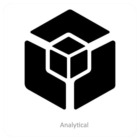 Analytical And Cube Icon Concept 25902524 Vector Art At Vecteezy
