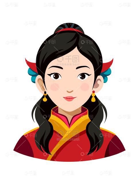 蒙古族免抠元素 矢量人物蒙古族姑娘女孩 素材免费下载 1536像素 Ai格式 编号70698770 千图网