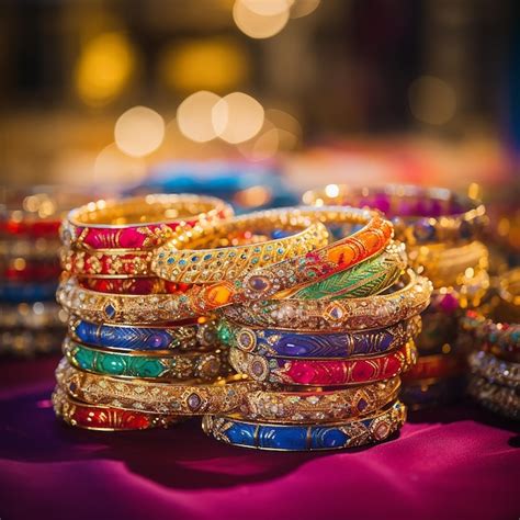 Premium Photo Indian Wedding Bangles On Background