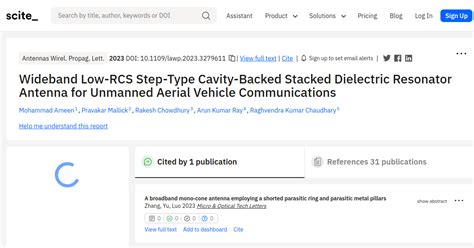 [citation report] wideband low rcs step type cavity backed stacked