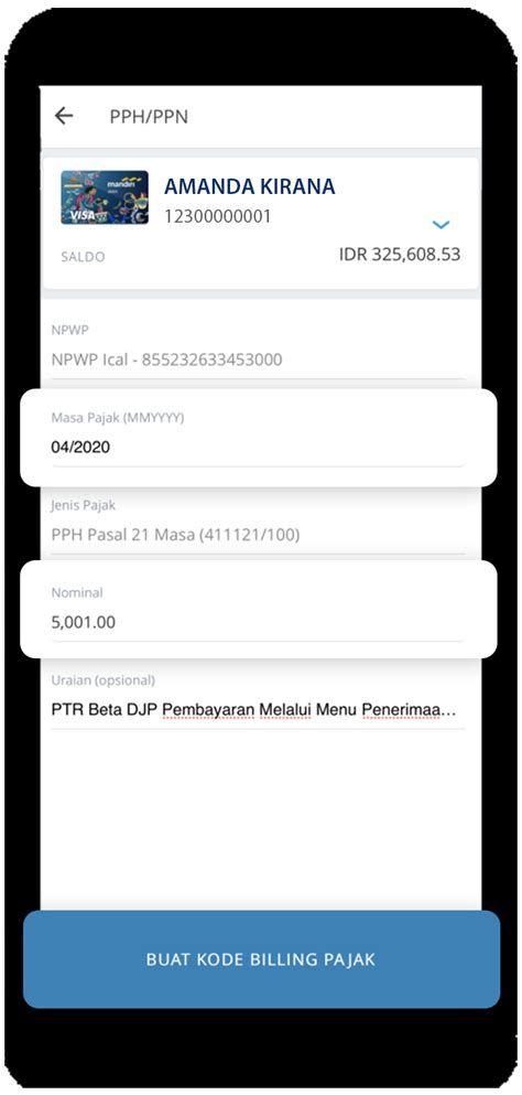Pendaftaran Kode Billing Dan Pembayaran Pajak