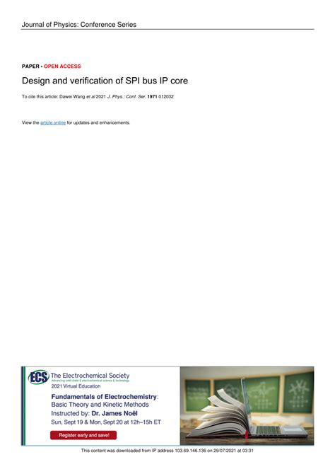 PDF Design And Verification Of SPI Bus IP Core
