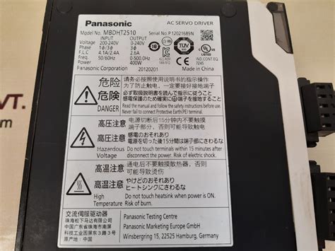 Panasonic Mbdht2510 Ac Servo Driver Aeliya Marine Tech®