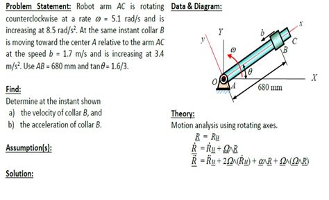 Solved Y Problem Statement Robot Arm AC Is Rotating Data Chegg