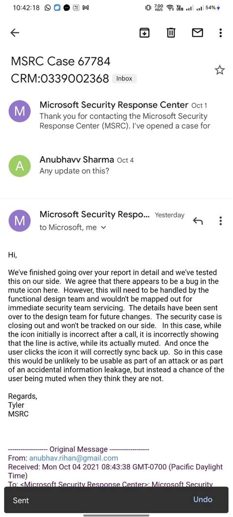 Found Front End Bug On Microsoft Teams Mobile Application Few Days Back And Reported It To