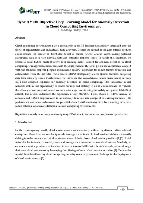 Pdf Hybrid Multi Objective Deep Learning Model For Anomaly Detection