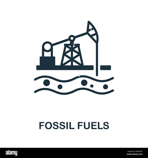 fossil fuels icon monochrome simple element from oil industry