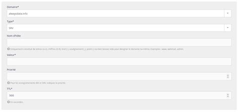 Comment Ajouter Un Enregistrement Srv Documentation Alwaysdata