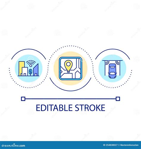 Virtual Navigation Supplies Loop Concept Icon Stock Vector Illustration Of Virtual Location