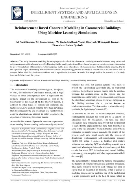 Pdf Reinforcement Based Concrete Modelling In Commercial Buildings Using Machine Learning