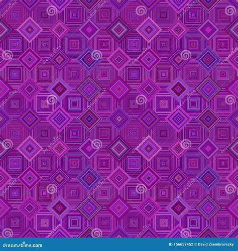 Purple Seamless Diagonal Square Pattern Vector Tiled Mosaic Background Stock Vector