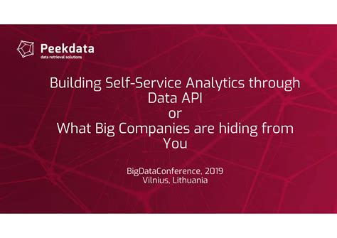 Using Schema Less Data Api For Building Self Service Analytics Ppt