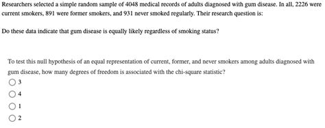 solved researchers selected a simple random sample of 4048