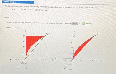 solved tutorial exercise find the volume v of the solid