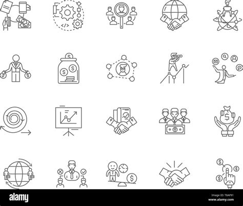 Crm Line Icons Signs Vector Set Outline Illustration Concept Stock Vector Image And Art Alamy