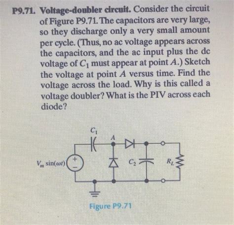 solved 9 71 voltage doubler circuit consider the circuit