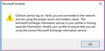 What To Do When Outlook Cannot Log On