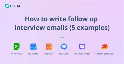 How To Write Follow Up Interview Email Examples HIX AI