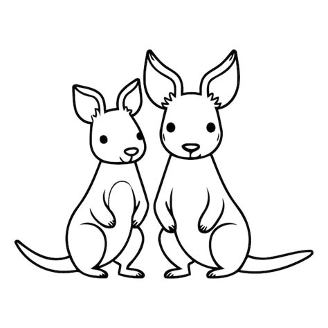 Kangaroo And Mouse Cute Cartoon Icon Vector Illustration Graphic Design