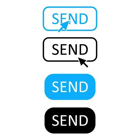 Send Message Icon Button Set 33855242 Vector Art At Vecteezy