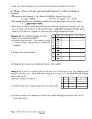 Calculating Expected Value Standard Deviation In Probability Course Hero