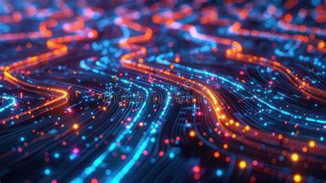 Big Data Flowing In Cyberspace As Futuristic Information Stream Stock Image Image Of Data