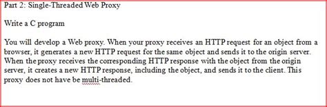 Solved Write A Web Proxy In C Please Use Below Instructions Chegg Com