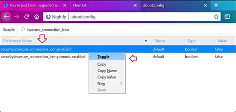 Disable Insecure Connection Icon In Address Bar Of Firefox Browser