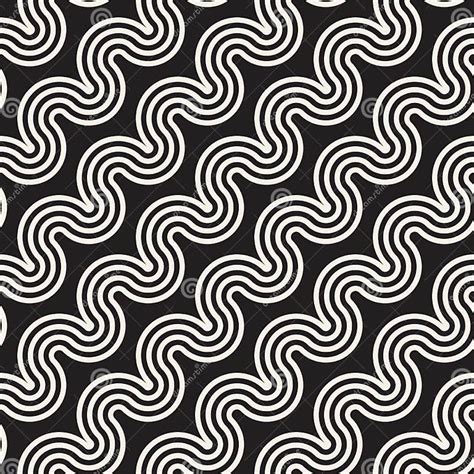 Seamless Wavy Lines Pattern Repeating Vector Texture Stylish Stripes