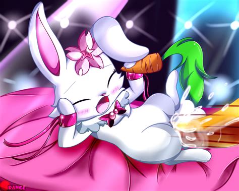 Rule 34 Barrette Blush Carrot Chest Tuft Closed Eyes Cushion Cute