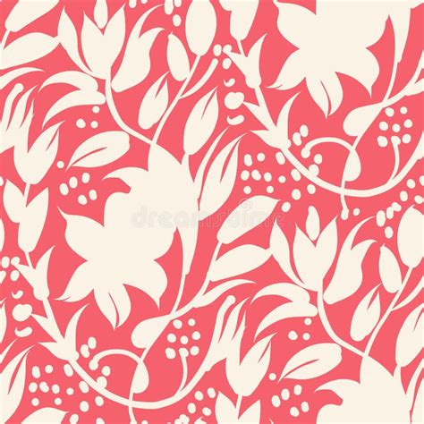 Monochrome Seamless Pattern With Flowers Vector Stock Illustration Illustration Of Blossom