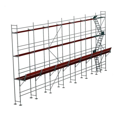 Facade Scaffolding P70 170m2 With Protective Canopy Serwis Budowy