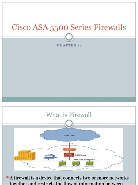 Cisco Asa 5500 Series Firewalls Lecture1 Pdf Firewall Computing Computer Network