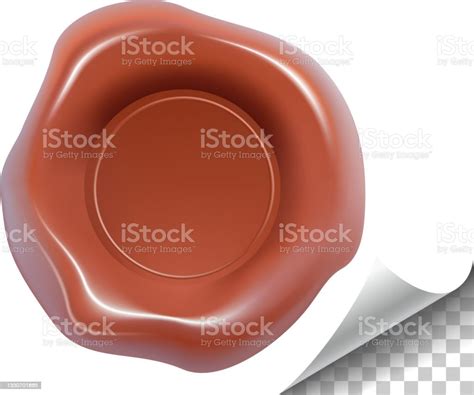 왁스 씰 촛불 스탬프 개체 벡터 일러스트레이션 흰색 배경에 격리 된 왁스 스탬프 편지 소포 문서의 경우 3d 일러스트레이션 3차원 형태에 대한 스톡 벡터 아트 및 기타