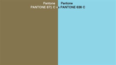 Pantone 871 C Vs PANTONE 636 C Side By Side Comparison