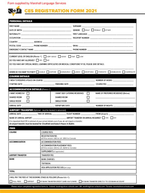 Fillable Online Ces Application Form Marshal Language Servicespdf Fax Fillable Online Ces Application Form Marshal Language Servicespdf Fax