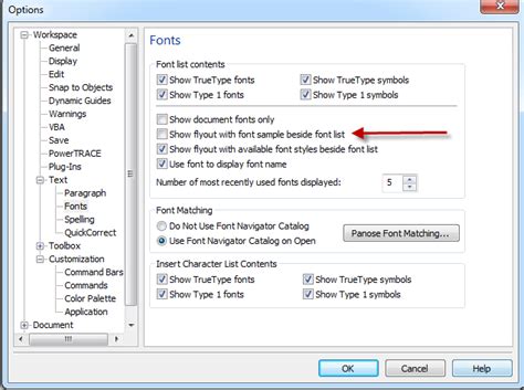 Cannot See List Of Fonts CorelDRAW Graphics Suite X CorelDRAW Graphics Suite X CorelDRAW