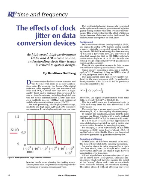 Clock Jitter Effects On Data Conversion Devices