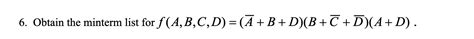 solved a b c d aˉ b d b cˉ dˉ a d